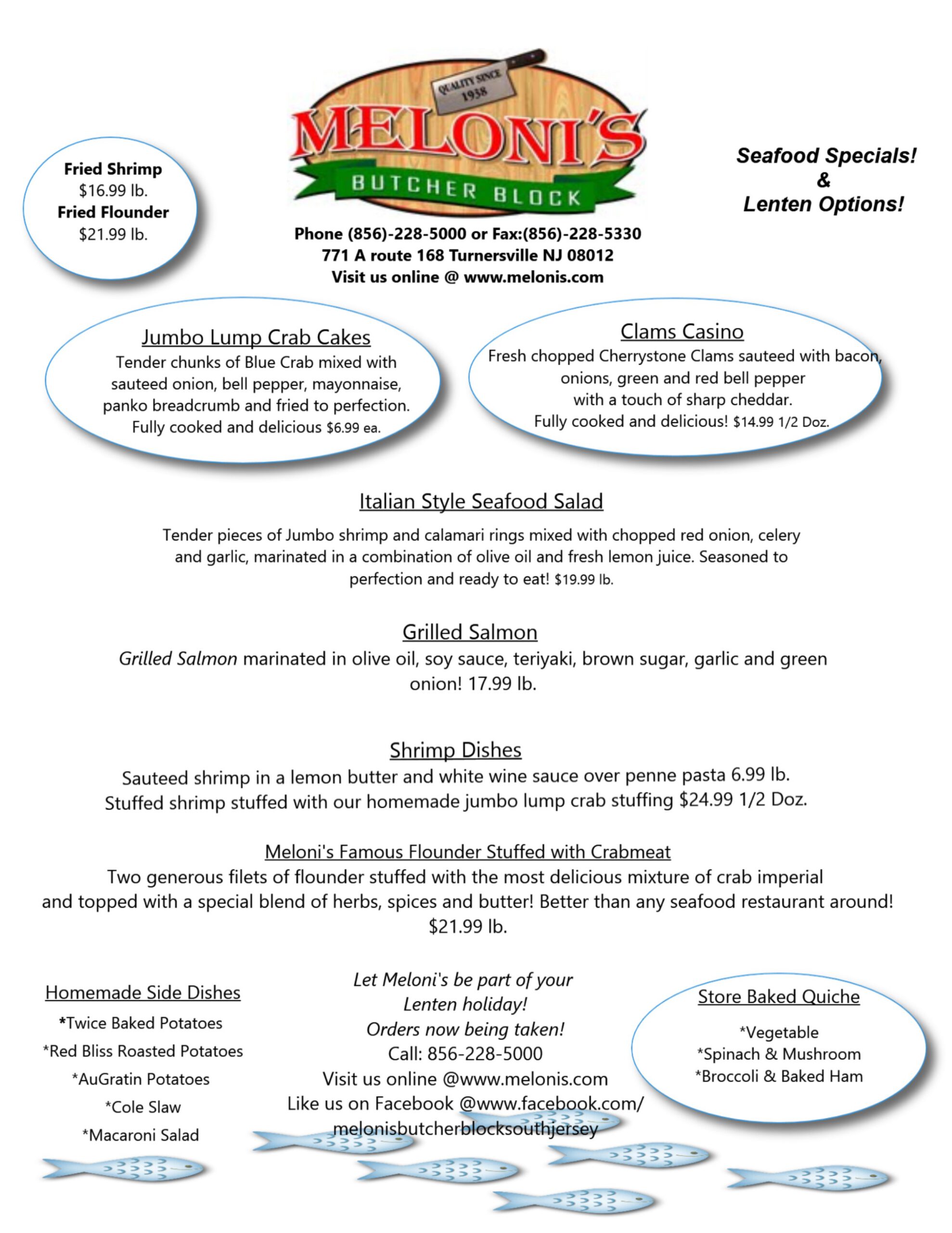 Lent Menu 2022 – Melonis